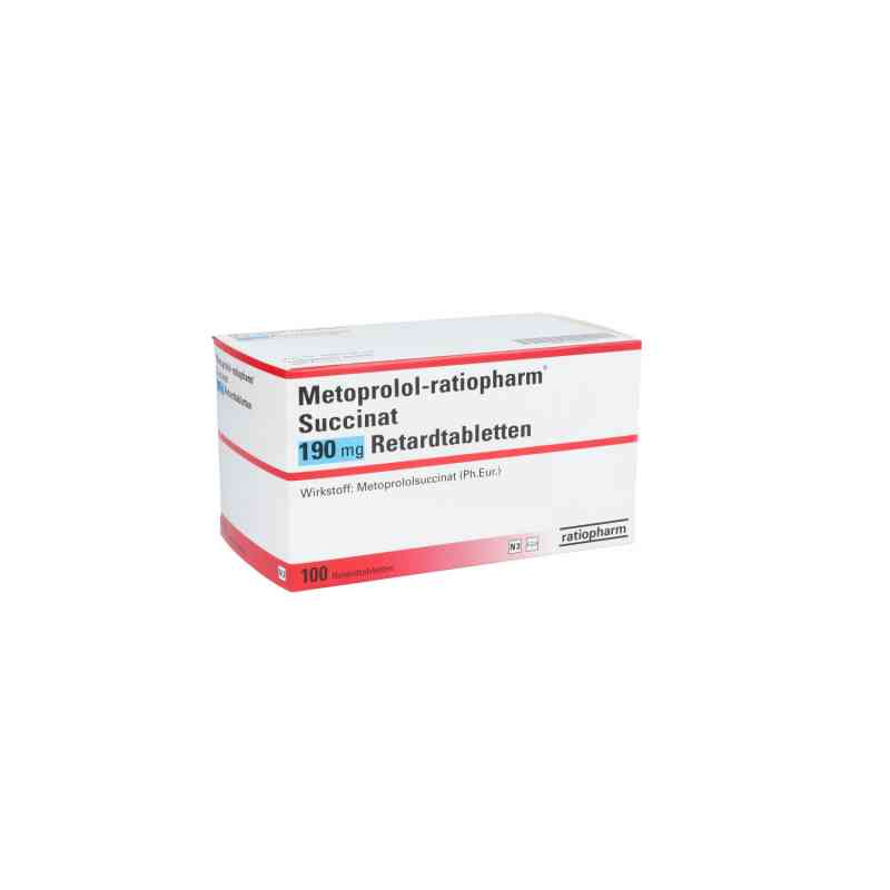 Metoprolol-ratiopharm Succinat 190mg 100 stk