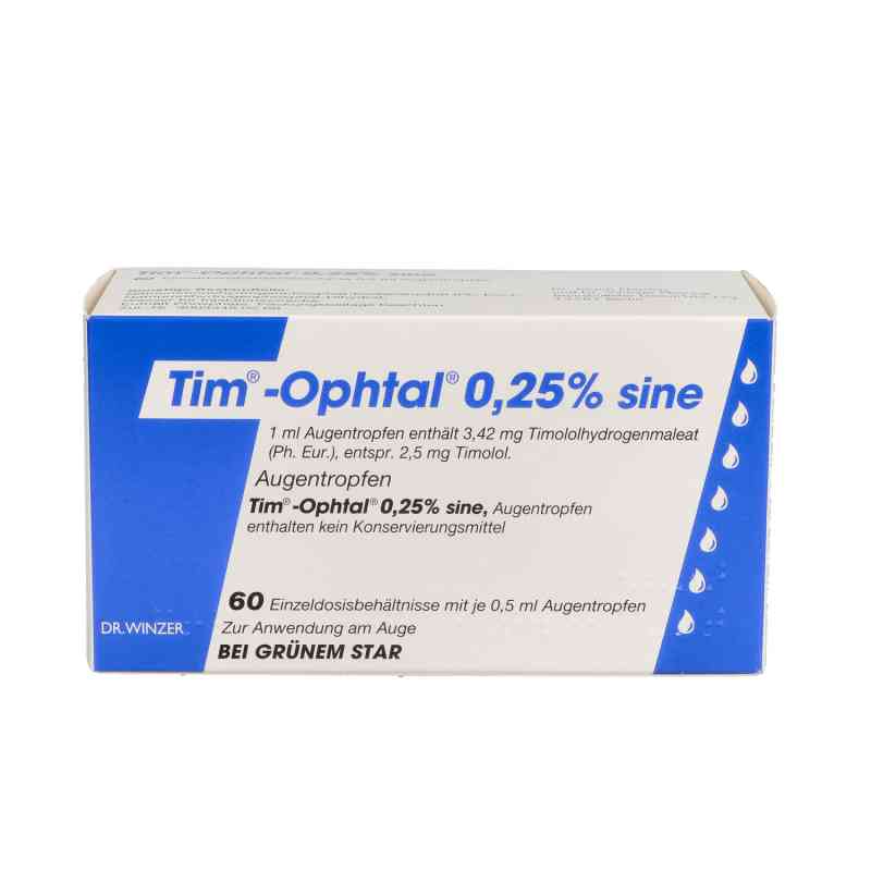Tim-Ophtal 0,25% sine Augentropfen 0,5ml 60X0.5 ml
