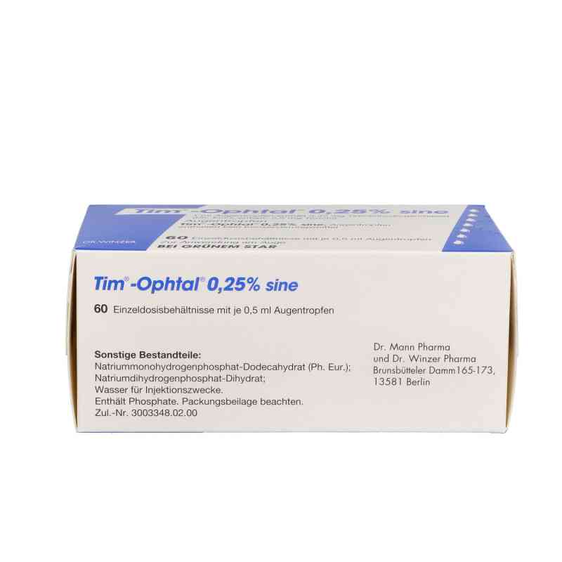 Tim-Ophtal 0,25% sine Augentropfen 0,5ml 60X0.5 ml