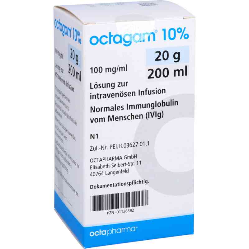 Octagam 10% 20 g Igg intravenös Lösung Infusionsflaschen 200 ml