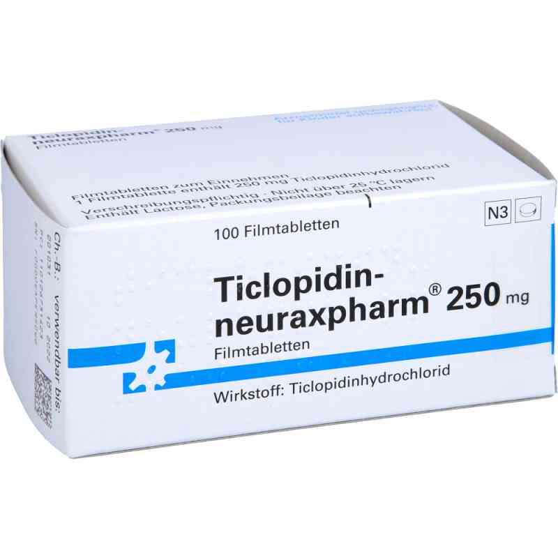 Ticlopidin-neuraxpharm 250mg 100 stk online kaufen