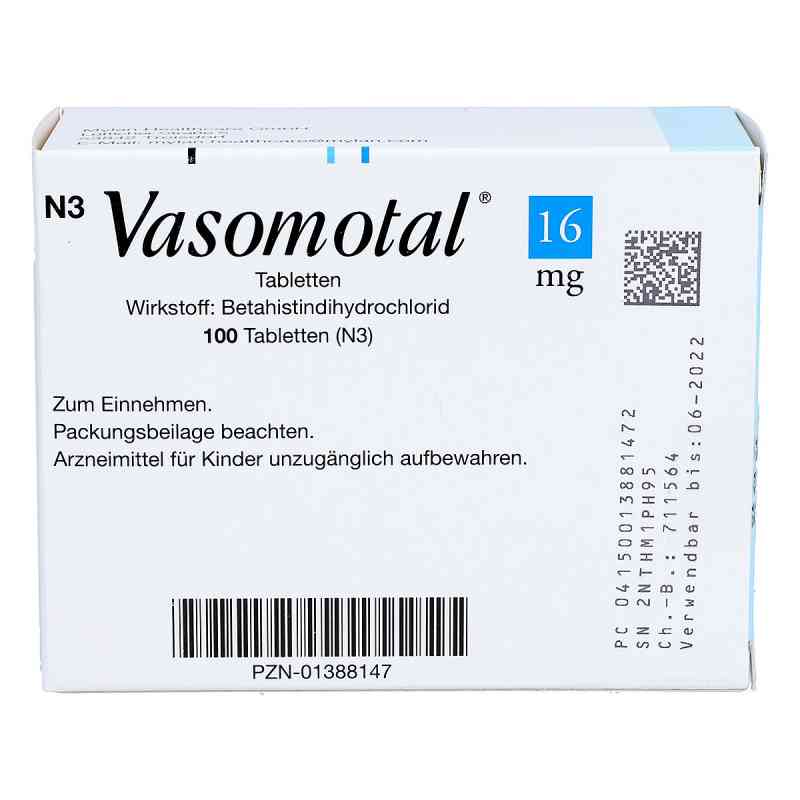 Vasomotal 16 mg Tabletten 100 stk günstig bei apo.com