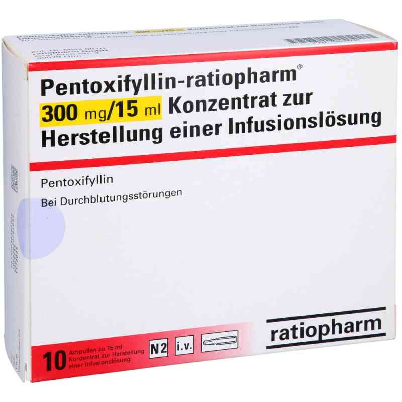 Pentoxifyllin-ratiopharm 300 Mg/15 Ml K.z.h.inf.l. 10X15 ml