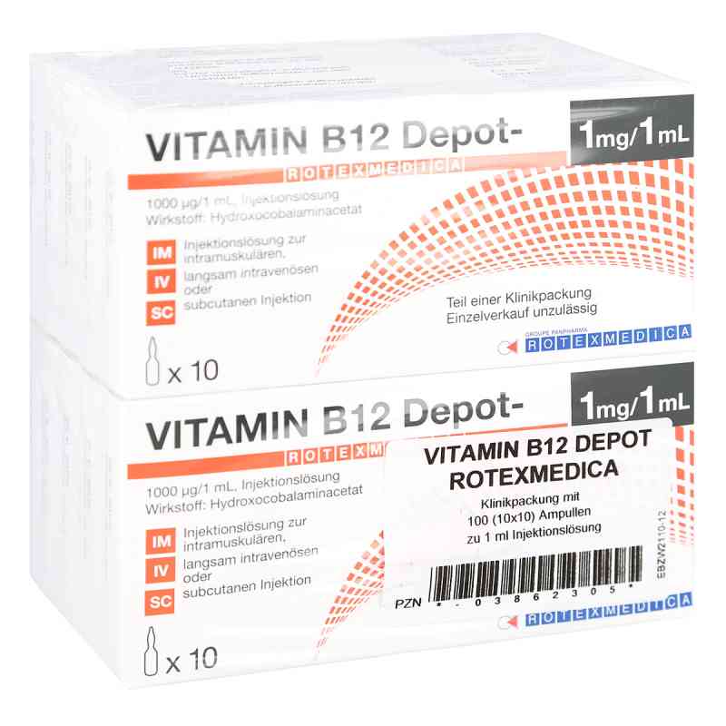 Vitamin B12 Depot Rotexmedica Injektionslösung 100X1 ml