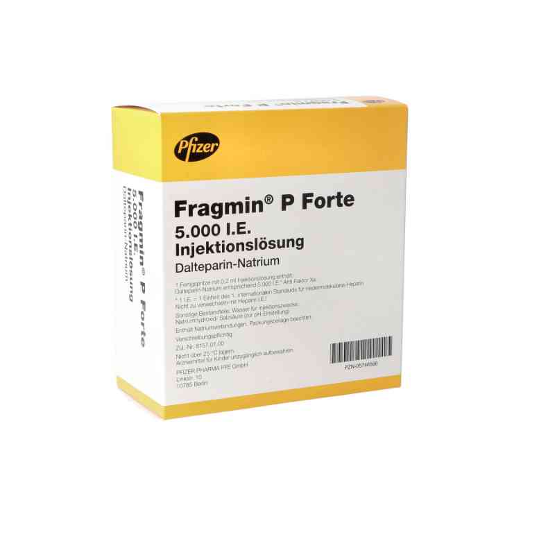 Fragmin 5.000 I.e. P Forte iniecto l.i.e.fs.m.sich-sy. 20 stk