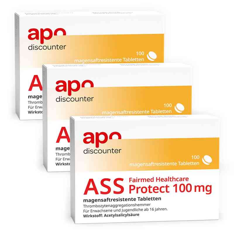 ASS 100 mg Protect, magensaftresistent von apodiscounter 3x100 stk