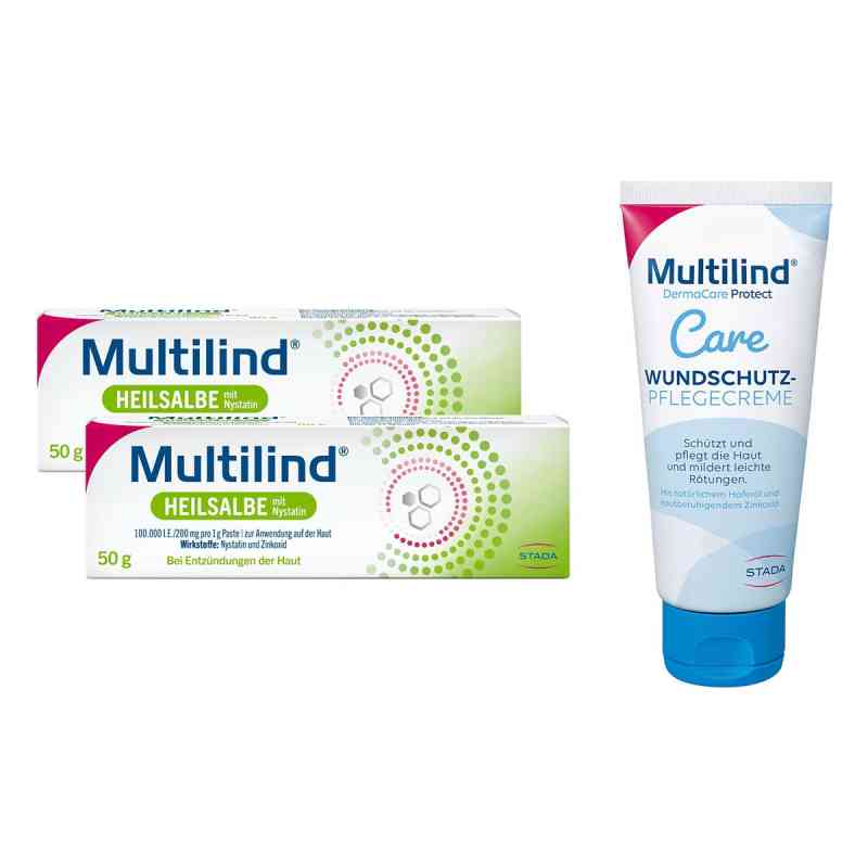 Multilind Heilsalbe + DermaCare Protect Wundschutzpflegecreme 2x50+200 g