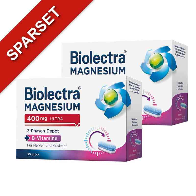 Magnesium Biolectra 400 mg Ultra 3-Phasen-Depot 2x30 stk