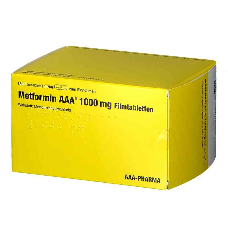 Metformin 1000 AAA-Pharma 180 stk online kaufen