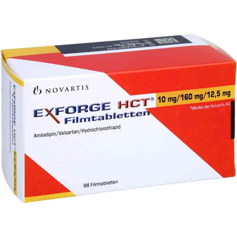 Exforge Hct 10 mg/160 mg/12,5 mg Filmtabletten 98 stk