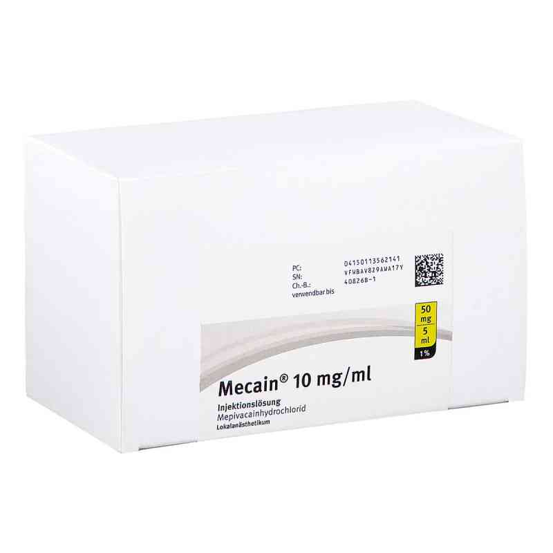 Mecain 1% 10 mg/ml iniecto l.50mg/5ml Glasampullen 50X5 ml