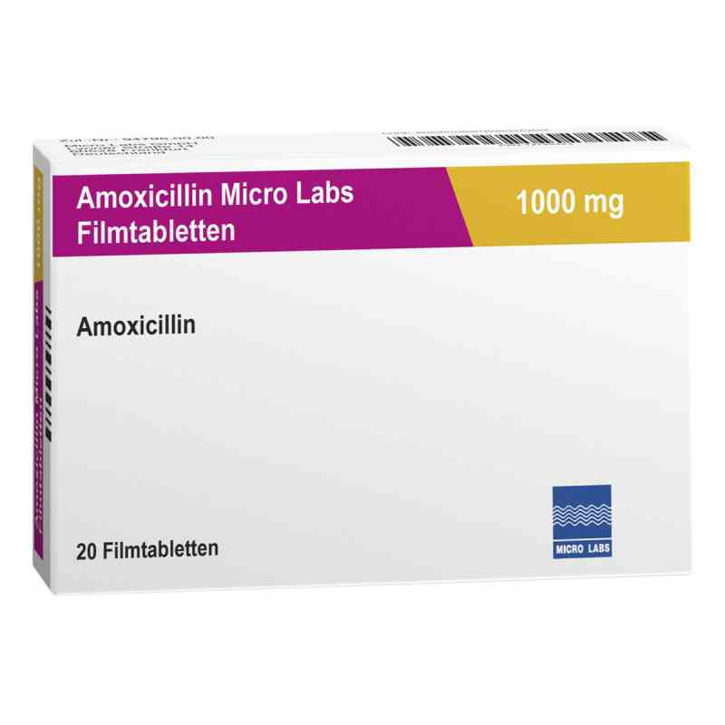 Amoxicillin Micro Labs 1000 mg Filmtabletten 20 stk