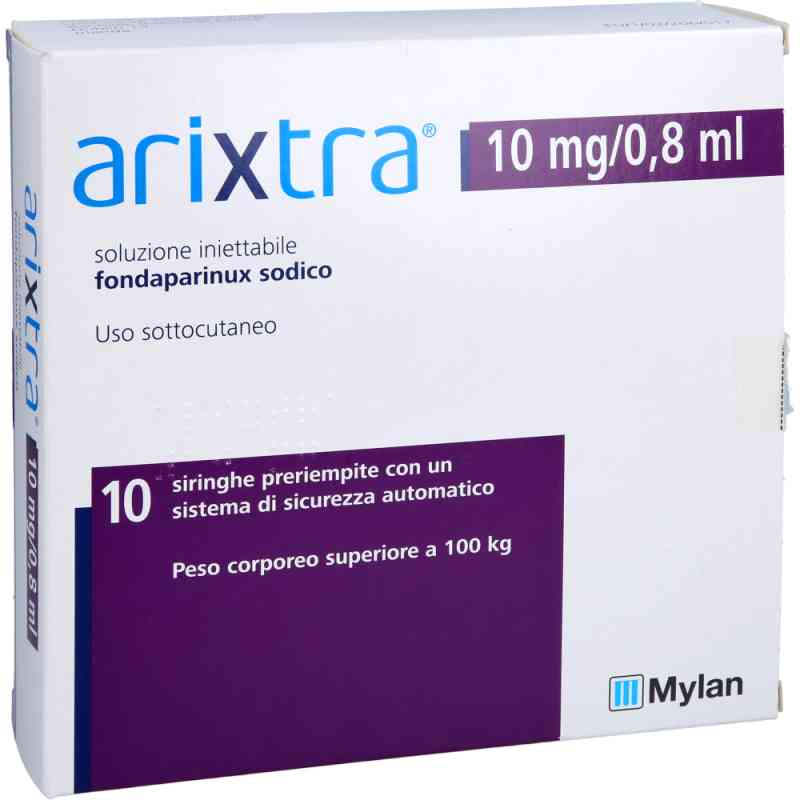 Arixtra 10 Mg/0,8 Ml iniecto -lsg.i.e.fertigspritze 10X0.8 ml