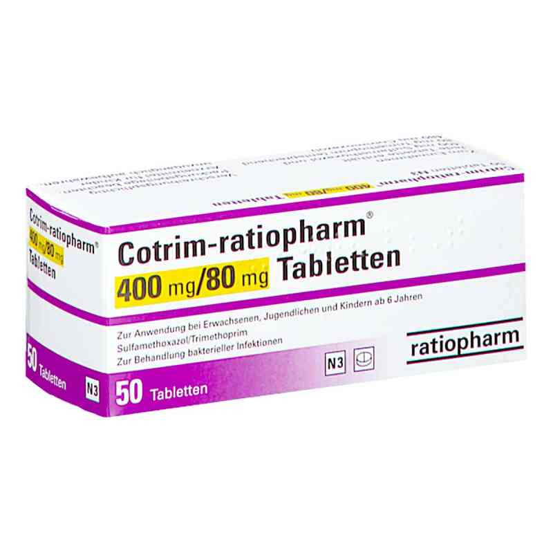 Cotrim-ratiopharm 400 Mg/80 Mg Tabletten 50 stk