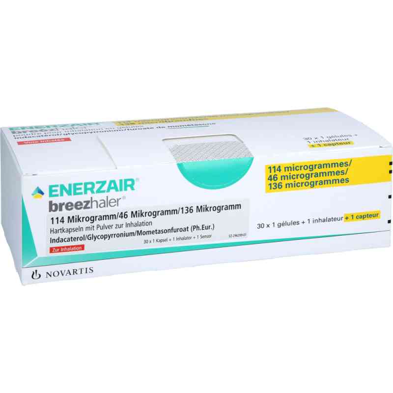 Enerzair Breezhaler 114μg/46μg/136μg Hkp.+sensor 30 stk