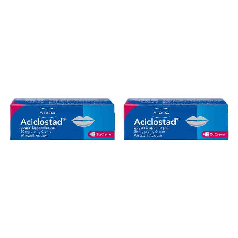 Aciclostad gegen Lippenherpes Aciclovir Creme 2x2 g