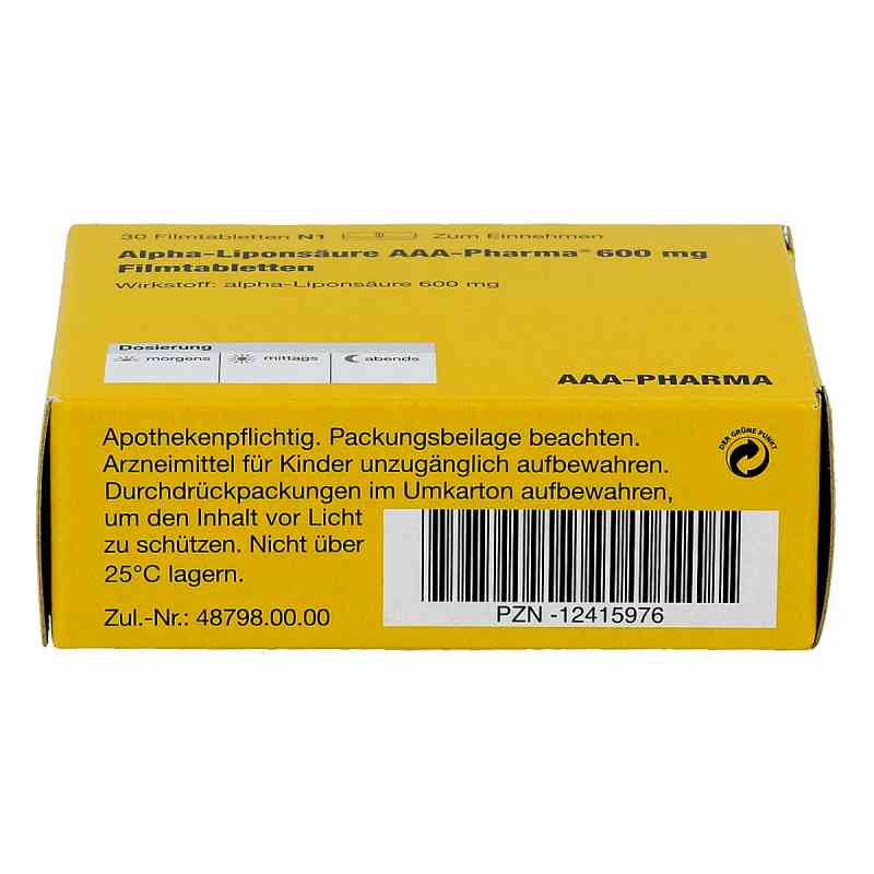 Alpha Liponsäure Aaa Pharma 600 mg Filmtabletten 30 stk