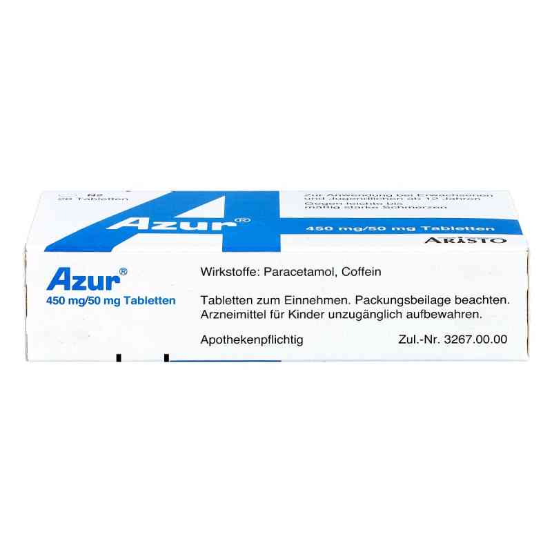 Azur 450mg Paracetamol/50mg Coffein 20 stk online kaufen