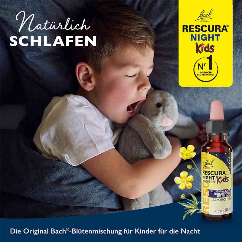 Bachblüten Original Rescura Night Kids Tropfen alkoholfrei 10 ml