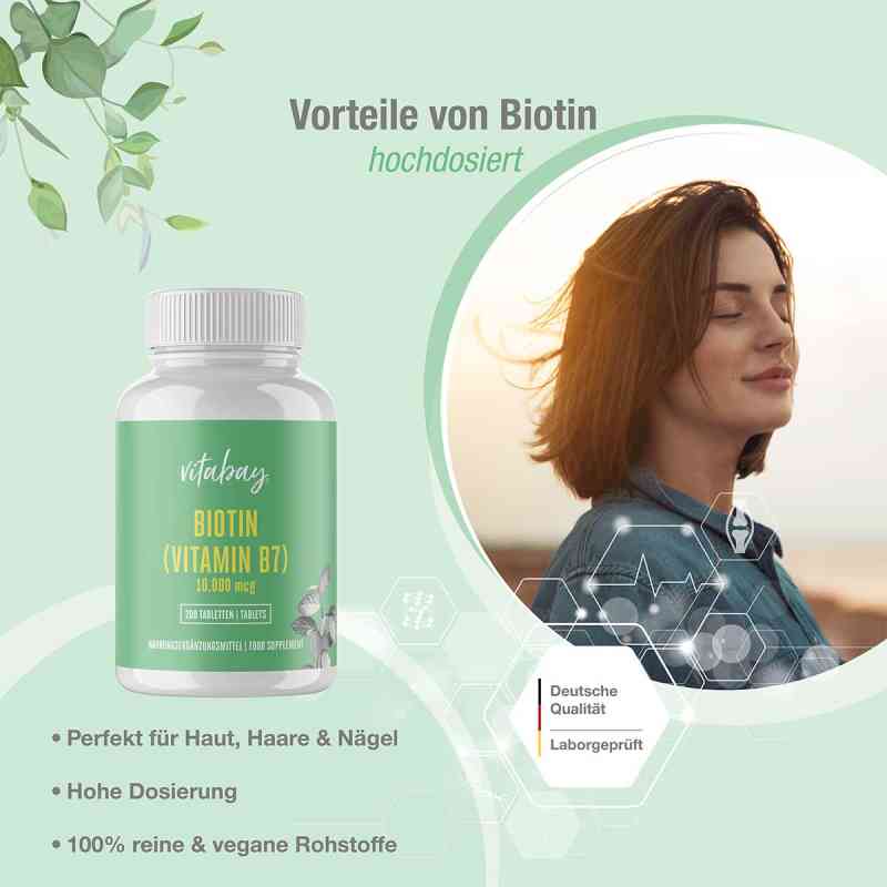 Biotin 10.000 Μg Vit B7 Haut Haare Nägel Vegan Tab