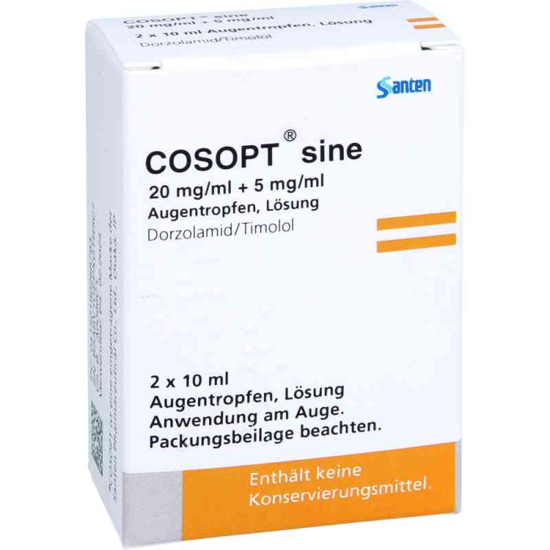 Cosopt Sine 20 Mg/ml + 5 Mg/ml Augentropfen Lösung 2X10 ml