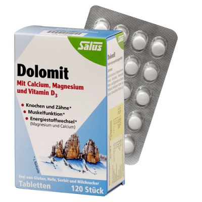 Dolomit Tabletten mit Calcium Magnesium Vitamine d3 Salus 120 stk