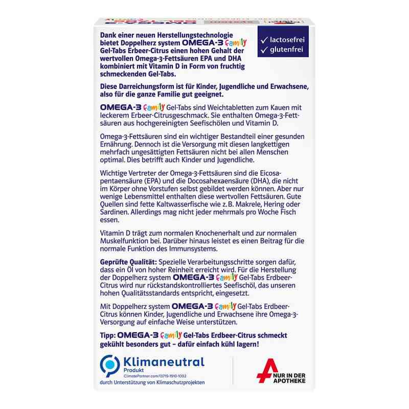 Doppelherz system Omega-3 family Erdbeer-Citrone Gel-Tabs 60 stk