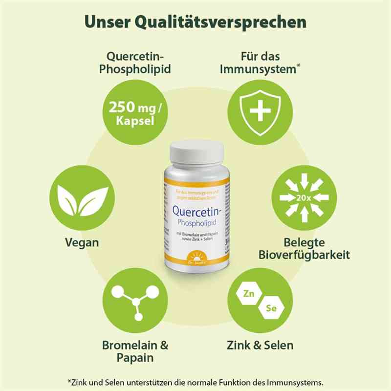 Dr. Jacob's Quercetin-Phospholipid Papain Bromelain Zink 60 stk