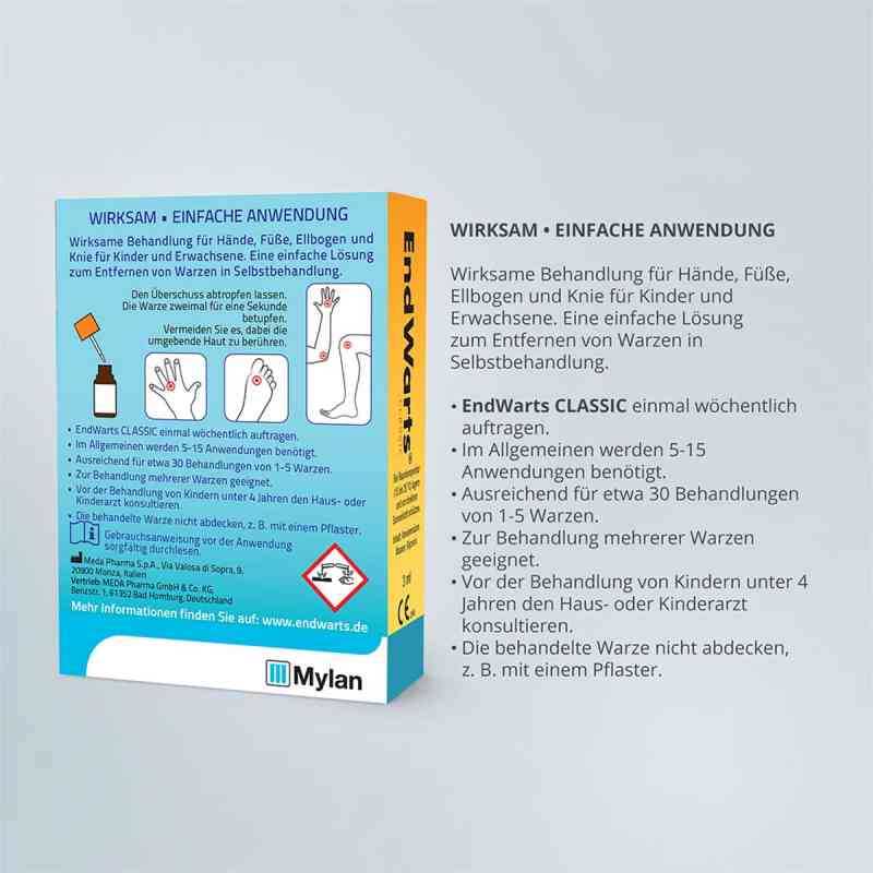 EndWarts CLASSIC: Lösung gegen Warzen und Dornwarzen 3 ml