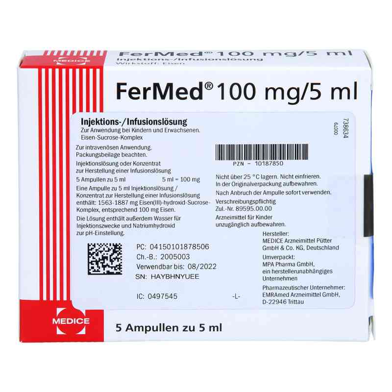 Fermed 100 mg/5 ml Ampullen 5X5 ml online kaufen