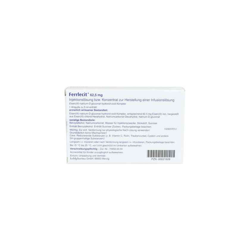 Ferrlecit 62,5 mg Ampullen 6X5 ml online kaufen
