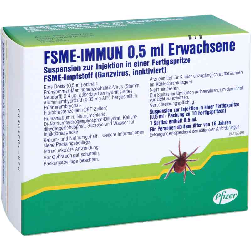 Fsme Immun Erwachsene iniecto -susp.i.fertigspr.o.kan. 10 stk
