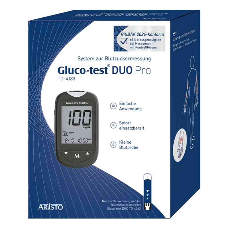 Gluco Test Duo Pro Set Blutzuckermessgerät mg/dl 1 stk