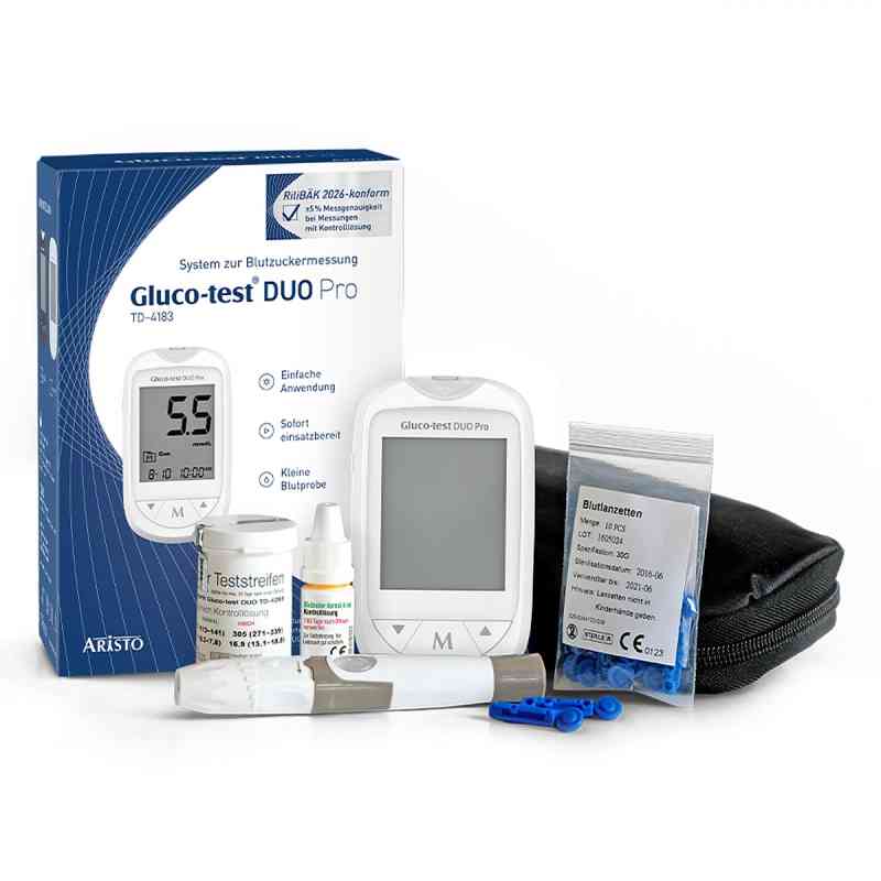Gluco Test Duo Pro Set Blutzuckermessgerät Mmol/l 1 stk