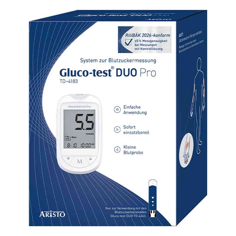 Gluco Test Duo Pro Set Blutzuckermessgerät Mmol/l 1 stk