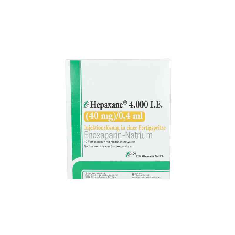 Hepaxane 4.000 I.e. 40 mg/0,4 ml iniecto -lsg.f-spr. 10 stk