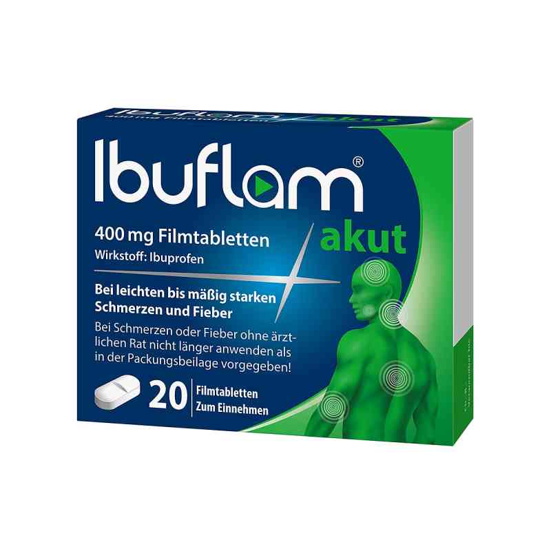 Ibuflam akut: 400 mg Ibuprofen Schmerztabletten 20 stk