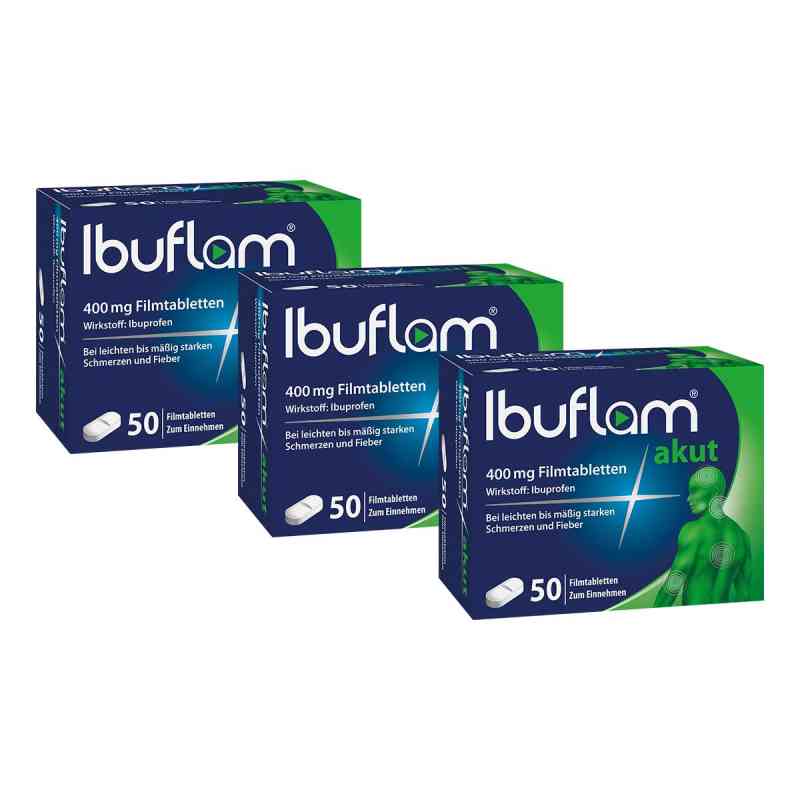 Ibuflam Akut 400 mg Ibuprofen Schmerztabletten 3x50 stk