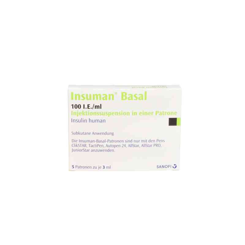 Insuman Basal 100 Internationale Einheiten pro Milliliter Patrone 5X3 ml