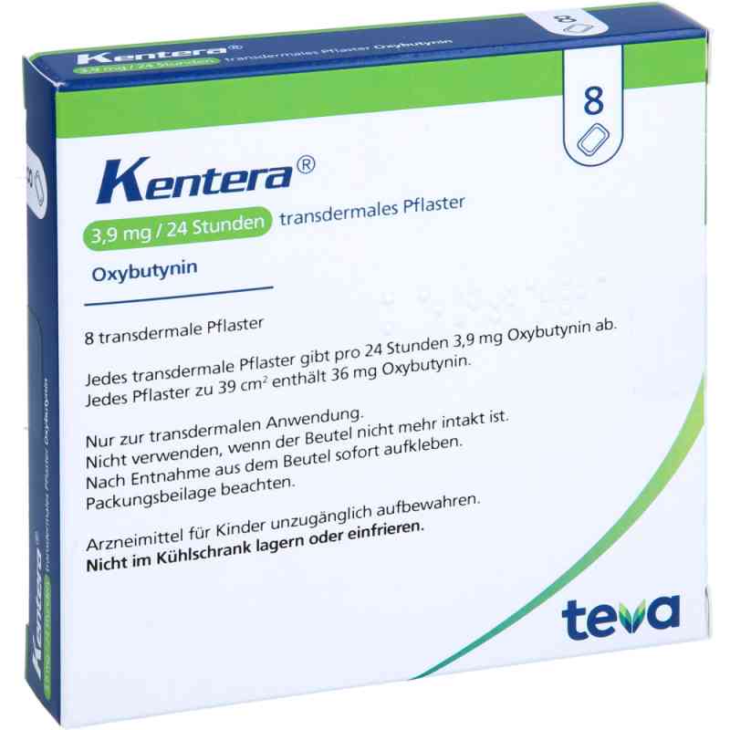 Kentera 3,9 Mg/24 Stunden Transdermale Pflaster 8 stk