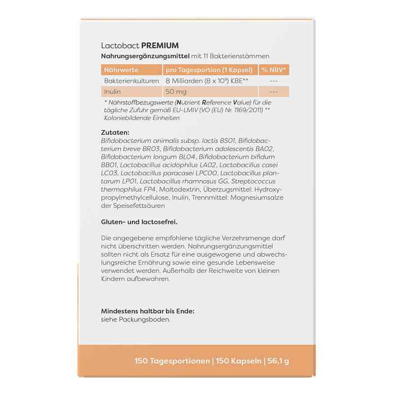 Lactobact PREMIUM Darm-Probiotikum mit Inulin Kapseln 150 stk