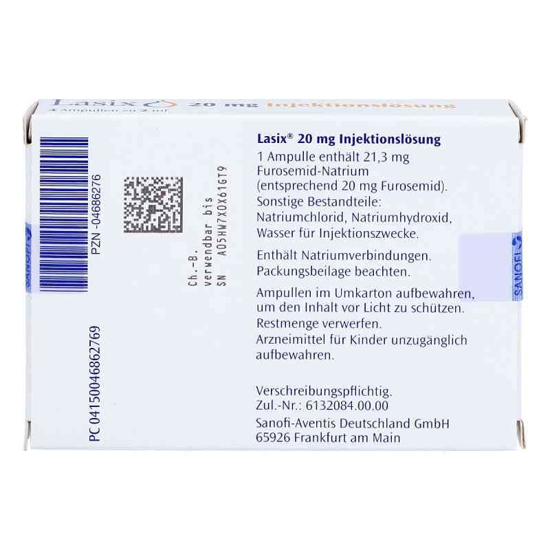 Lasix 20 mg iniecto -lsg. Ampullen 4X2 ml online kaufen