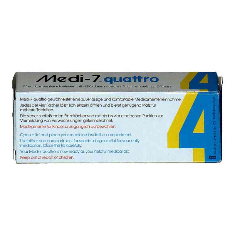 Medi 7 quattro Medikamentendosierer 4-fächer grün 1 stk