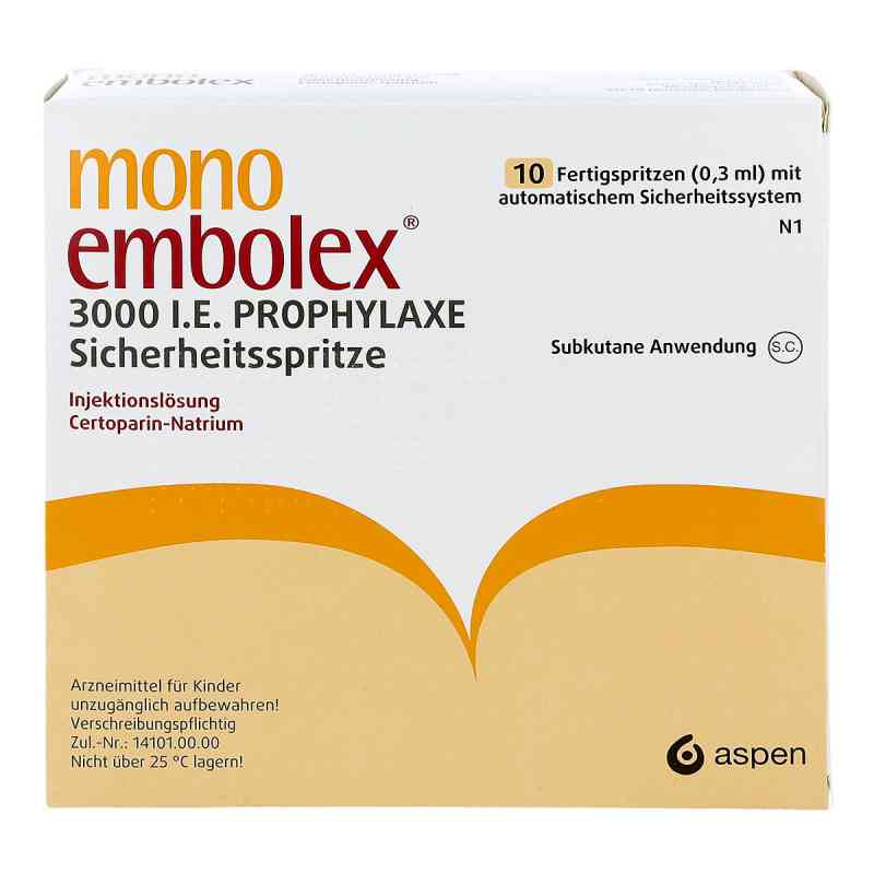 Mono Embolex 3.000 I.e.prophyl.sicherh.spr. 10 stk