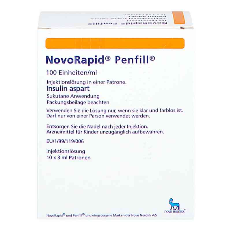 Novorapid Penfill 100 E/ml iniecto -lsg.i.e.patrone 10X3 ml