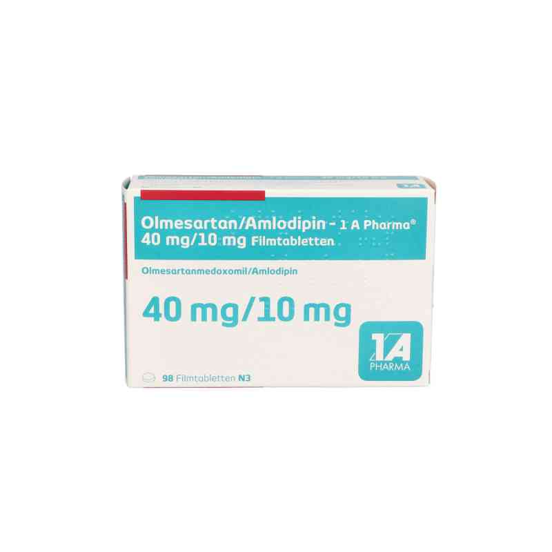 Olmesartan/amlodipin 1a Pharma 40 mg/10 mg Fta 98 stk
