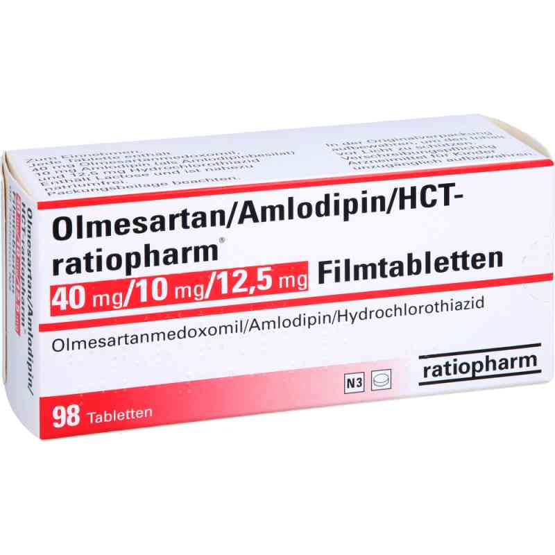 Olmesartan/amlodipin/hct-ratio 40/10/12,5 Mg Fta 98 stk