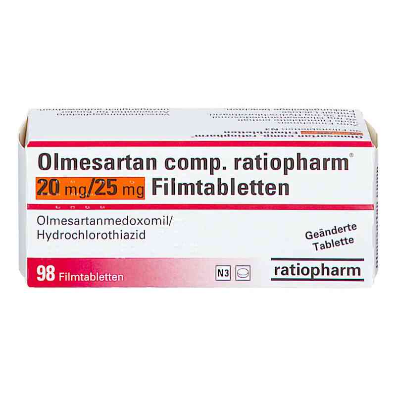 Olmesartan compositus ratiopharm 20/25 mg Filmtabletten 98 stk
