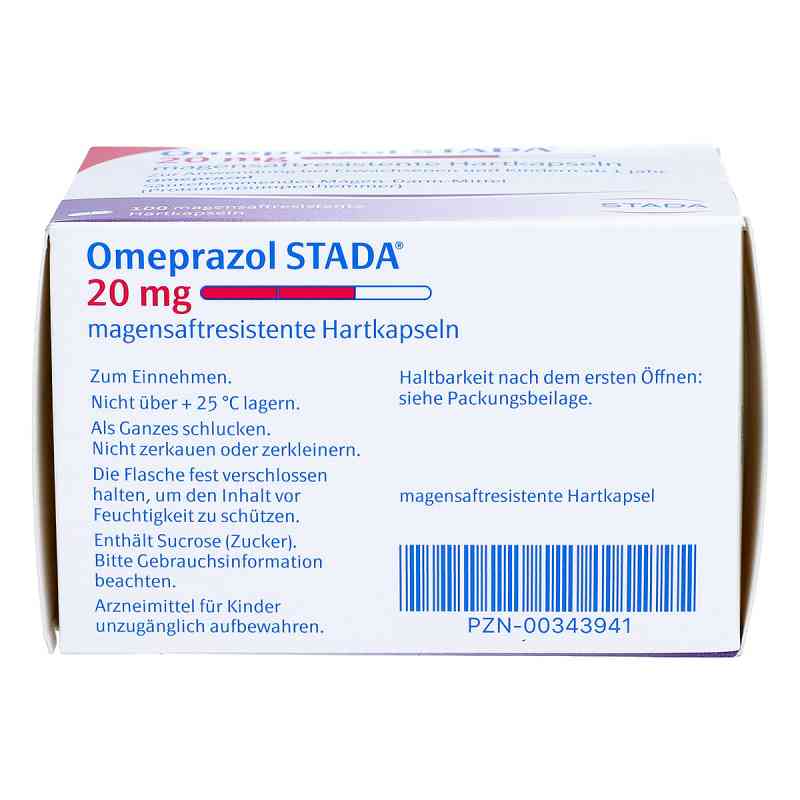 Omeprazol Stada 20 mg magensaftresist.Hartkapseln 100 stk