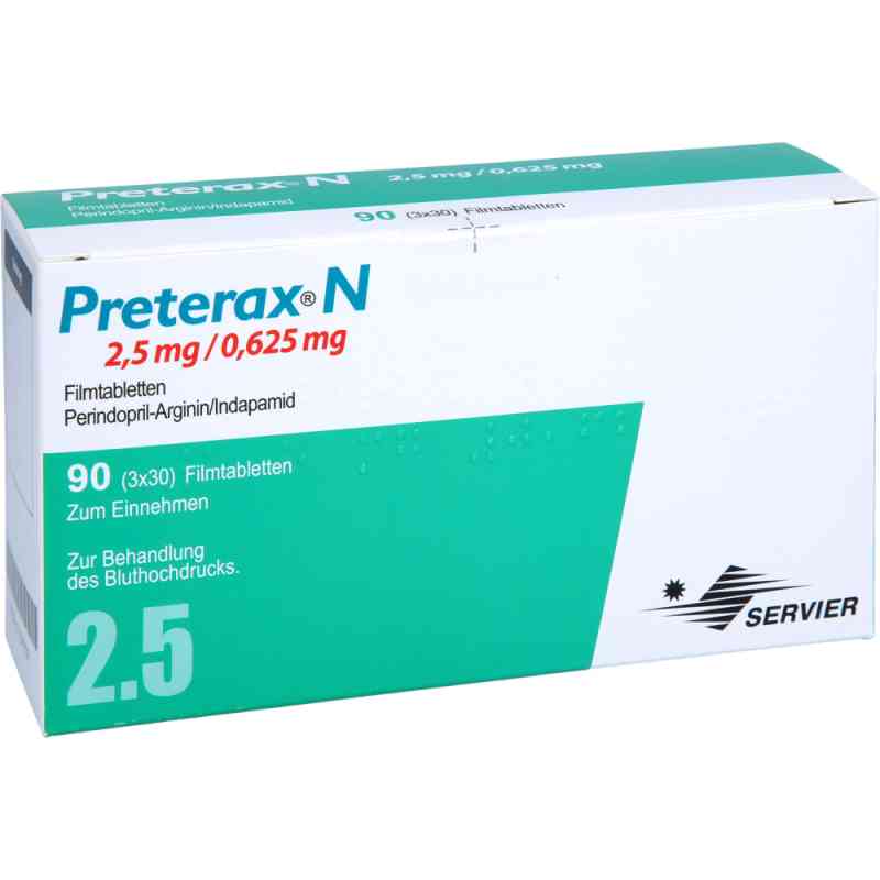 Preterax N 2,5 Mg/0,625 Mg Filmtabletten 90 stk